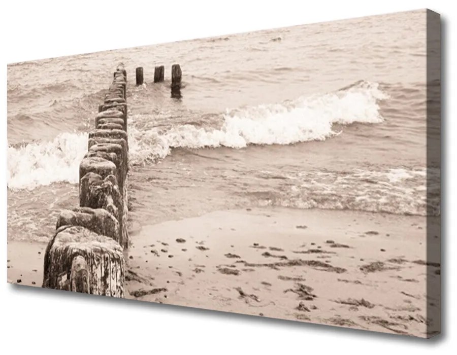 Obraz na plátně Moře Pláž Architektura 125x50 cm