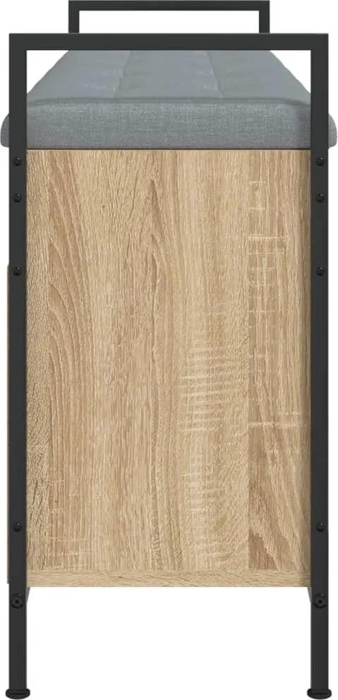 vidaXL Lavice s botníkem 105,5 x 32 x 57,5 cm kompozitní dřevo [835212] Barva: hnědý dub