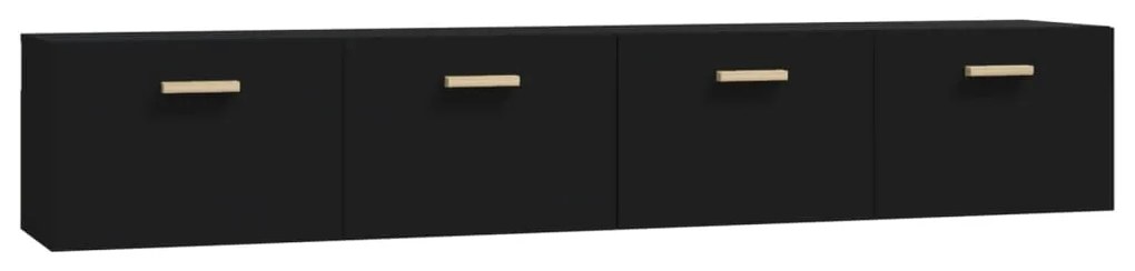 vidaXL Nástěnné skříňky 2 ks černé 100 x 36,5 x 35 cm kompozitní dřevo