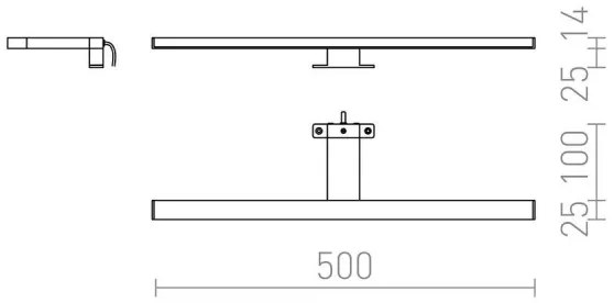 RED-Design Rendl-R12400- LED Koupelnové osvětlení zrcadla BALEA LED/7W/230V IP44