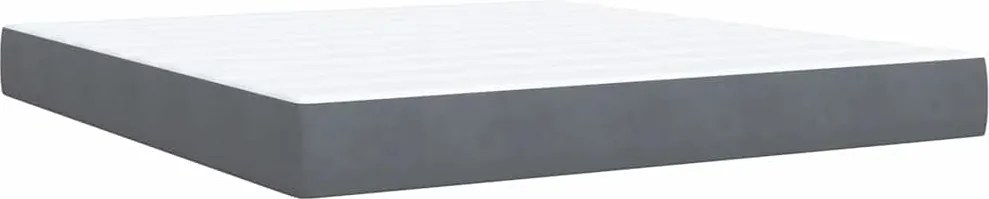 Box spring postel s matrací tmavě šedá 180x200 cm samet 3287813