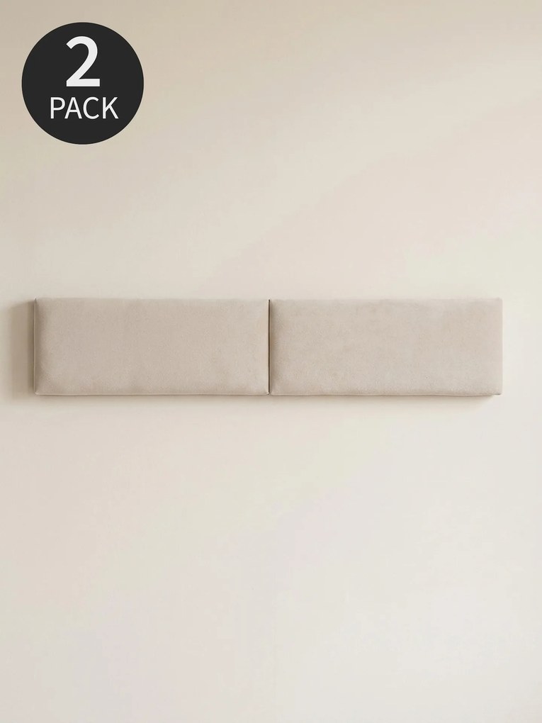 Sinsay - Obdélníkové čalouněné panely 2 pack - béžová