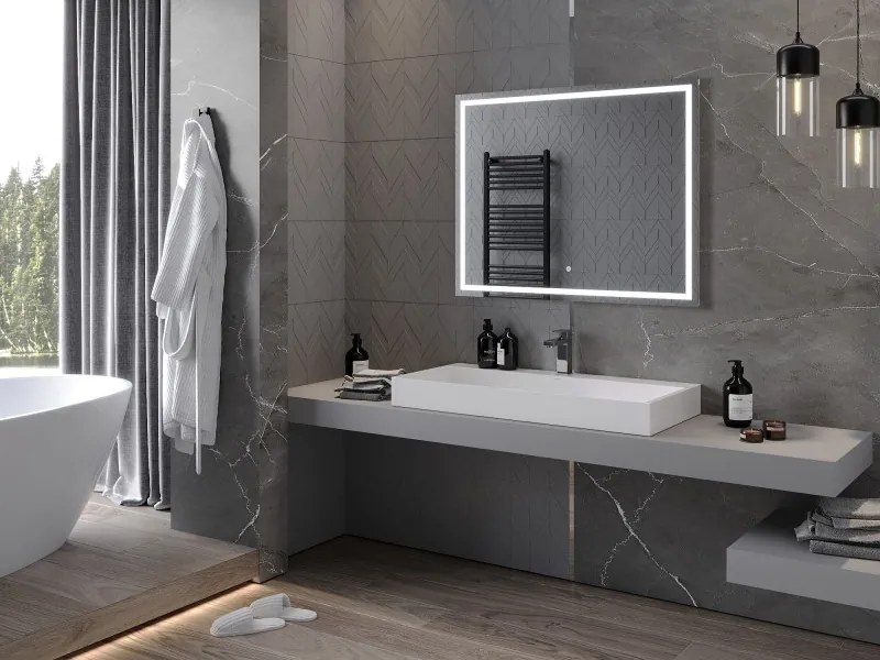 Mexen Miko koupelnové zrcadlo s podsvícením 100 x 80 cm, LED 6000K, proti mlžení - 9819-100-080-611-00