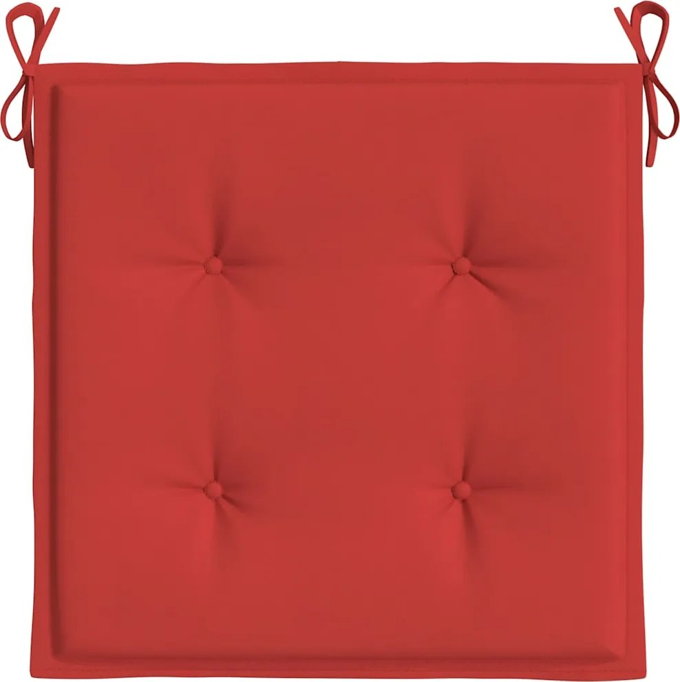 Podušky na zahradní židli 4 ks červené 50x50x3 cm látka oxford 314050