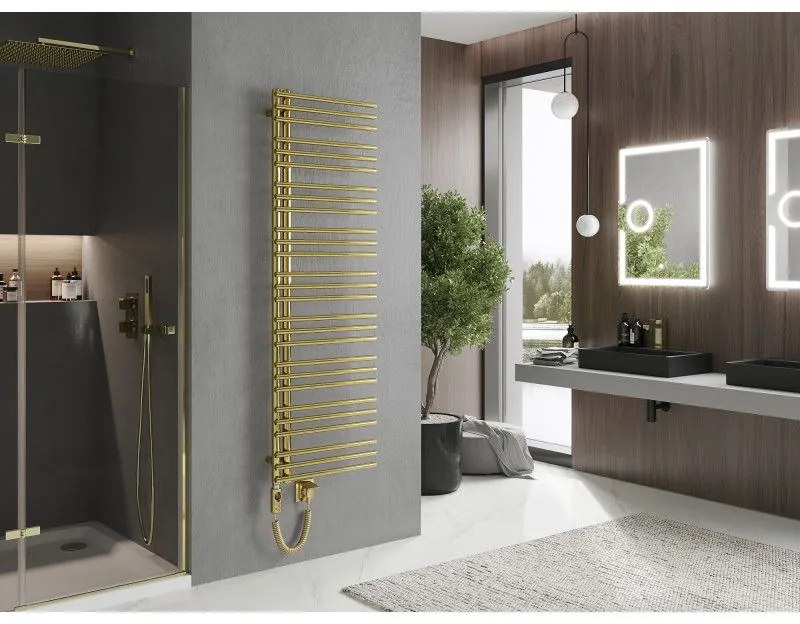 Mexen Neptun, elektrické topné těleso 1600 x 500 mm, 600 W, zlatá lesklá, W101-1600-500-2600-50