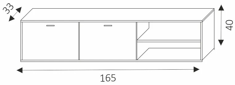 MAXIVA Obývací stěna - DINO, bílá/dub milano