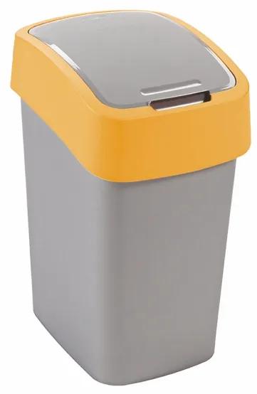 Odpadkový koš s houpacím víkem - CURVER FLIPBIN, 25 l Barva: žlutá
