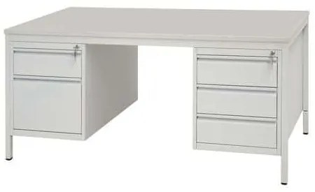Kancelářský stůl se dvěma kontejnery Basic, 160 x 80 x 76 cm, rovné provedení