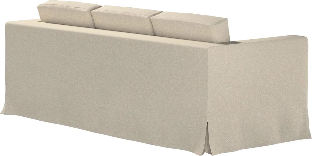 Potah na pohovku IKEA Karlanda 3-místná nerozkládací, dlouhý barva béžová látka pletený vzor