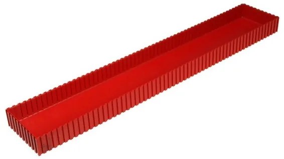Plastová krabička na nářadí 35-600x100 mm, červená