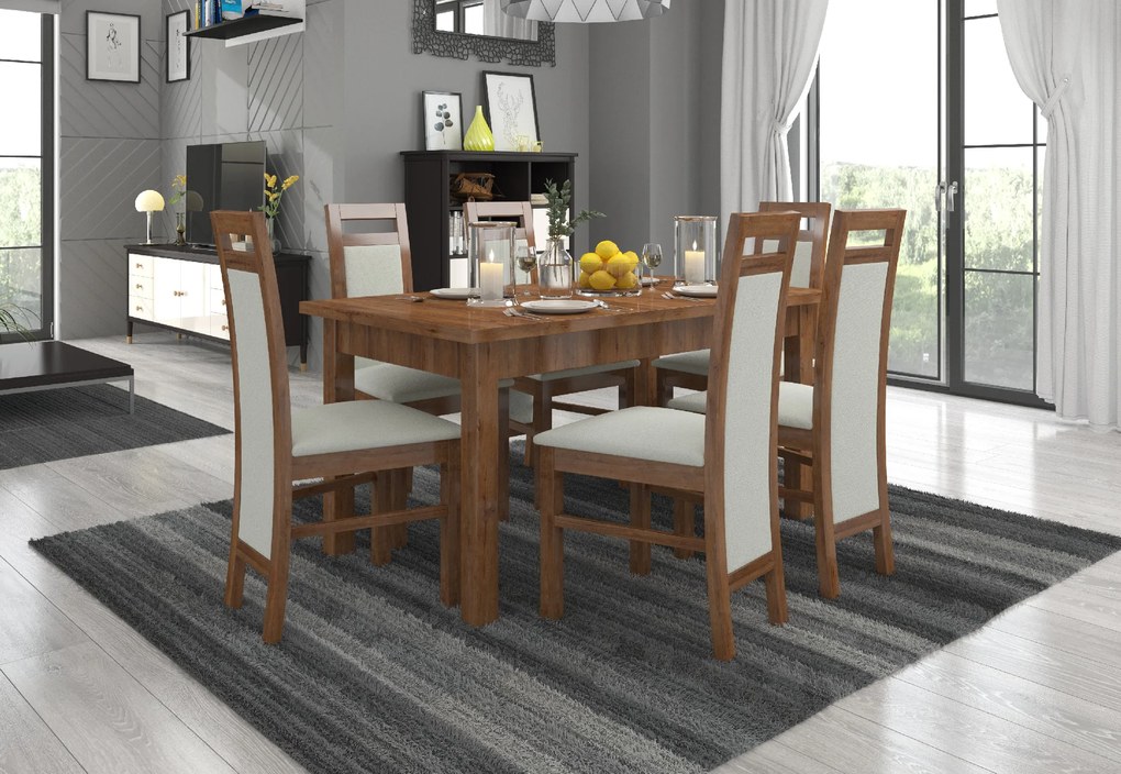 ADRK Furniture Sada stolu s židlemi RODOS 14 SE-ROD-14-L-B031