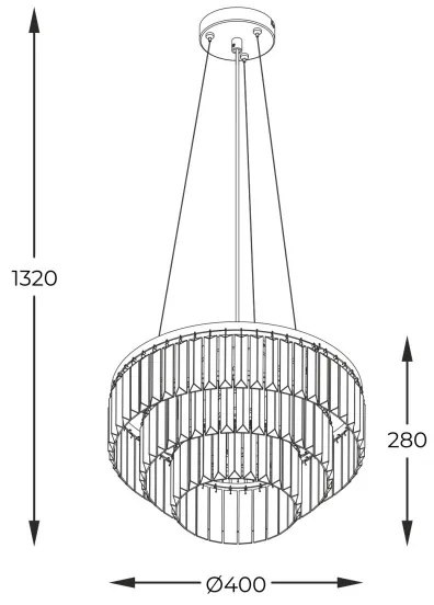 Zuma Line P17127-4 - Lustr na lanku TIFANNY 4xE14/40W/230V černá