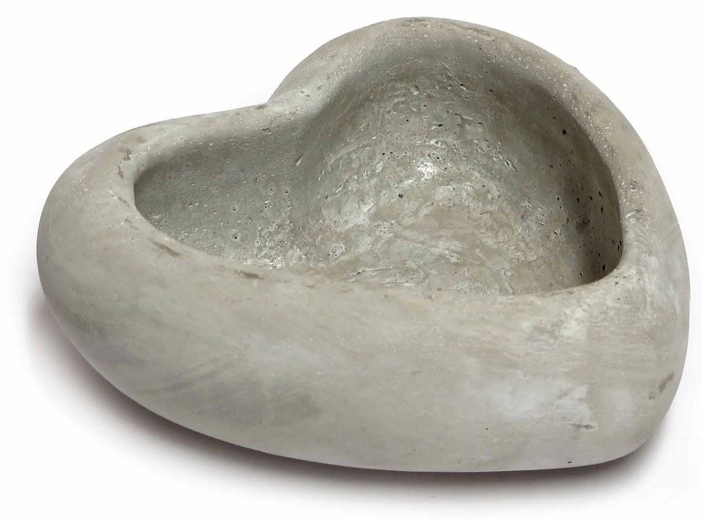 Srdce beton - obal 19x18cm