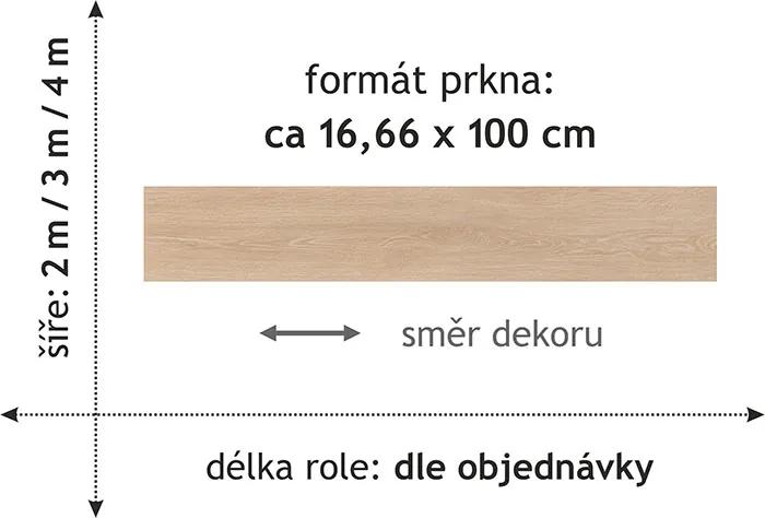 PVC bytové DUPLEX 1764 dekor dřeva - šíře 2 m , Délka pasky: 2m