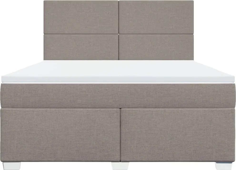 Box spring postel s matrací taupe 180x200 cm textil 3290564