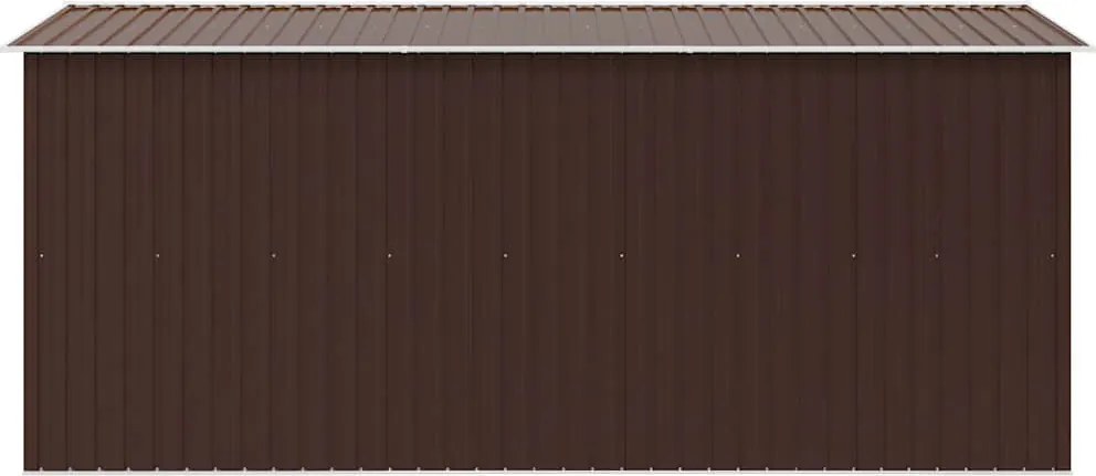Zahradní domek 257 x 392 x 181 cm kovový hnědý 143347