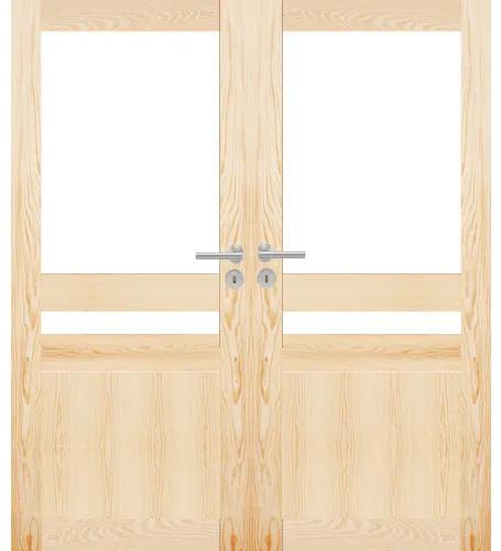 Archo - Dvoukřídlé dřevěné dveře dýhované z borovice Cordoba 105518