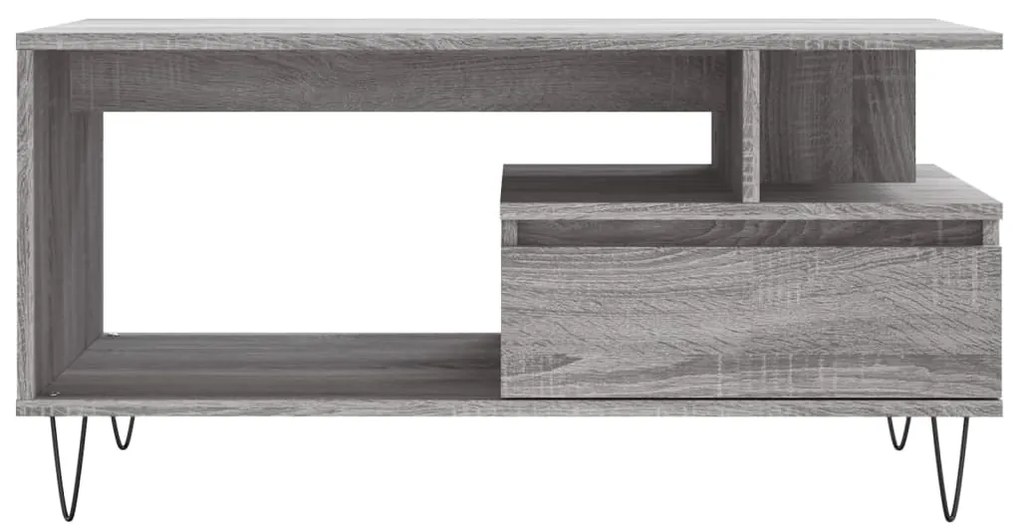 Konferenční stolek šedý sonoma 90 x 49 x 45 cm kompozitní dřevo - Default Title
