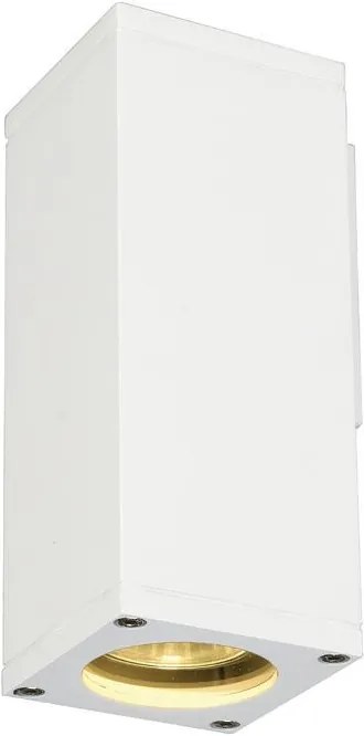 SLV Big White 229521 Theo Wall, venkovní nástěnné svítidlo pro svícení dolu, 1x35W GU10, bílá, výška 18cm, IP44
