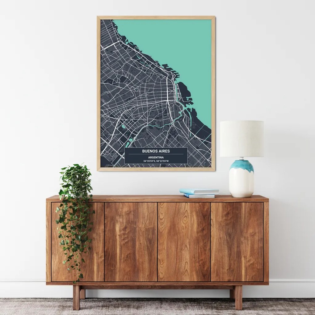 Jen tak z lásky Plakát Mapa vašeho místa Rozměr plakátu: 50 x 70 cm, Barevná varianta: Růžová