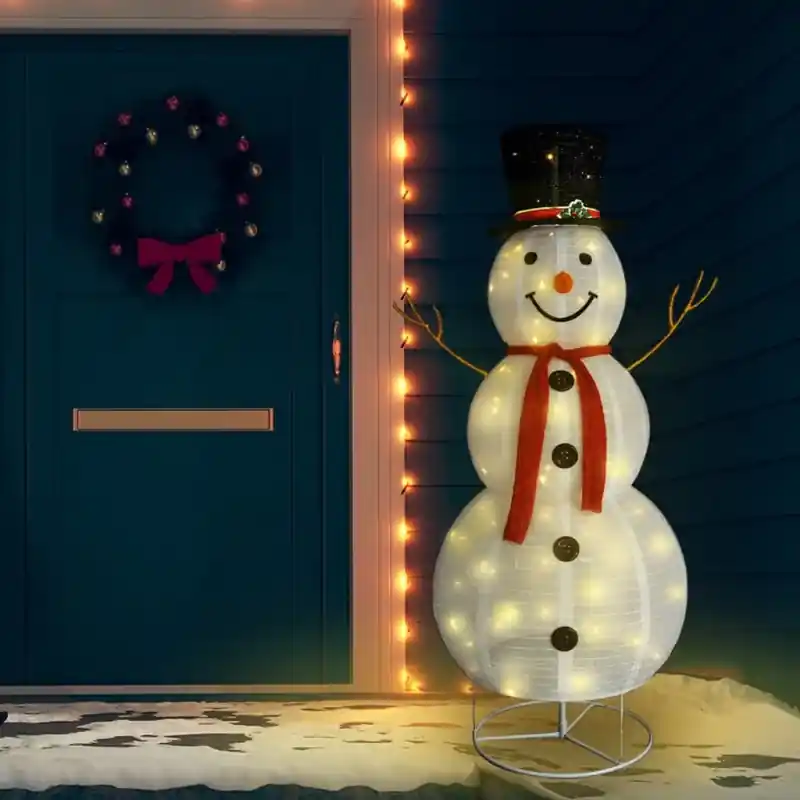 Dekorativní vánoční sněhulák s LED luxusní tkanina 180 cm, 329762  HangarStore.cz | BIANO