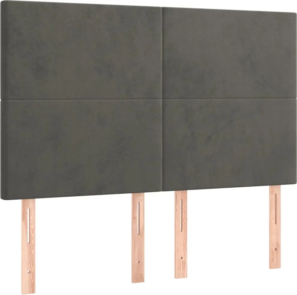 Box spring postel s matrací tmavě šedá 140x200 cm samet 3137726