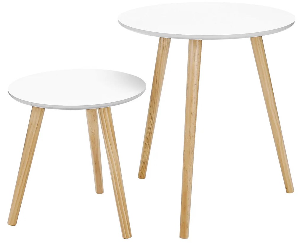 VASAGLE Konferenční stolek - bílá - set 2 ks
