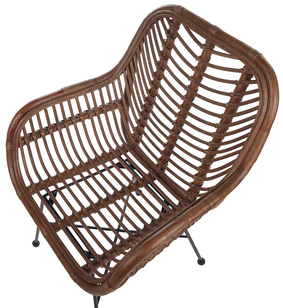 Ratanová židle hnědá CANORA Beliani