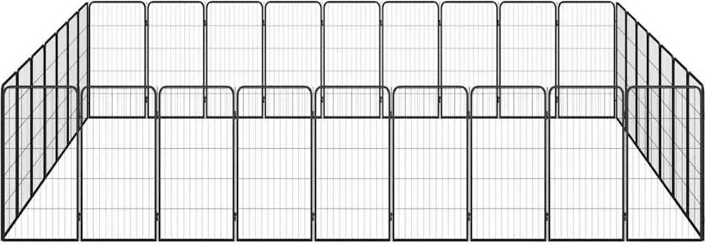 32panelová ohrádka pro psy černá 50 x 100 cm práškovaná ocel 3115964