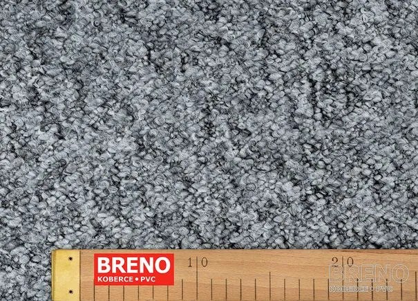 Breno Metrážový koberec OLYMPIC 73 – šedý, šíře 400 cm, Šedá