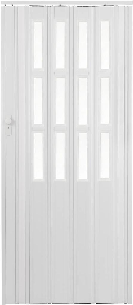 STANDOM - STANDOM Shrnovací dveře prosklené ST13 Bílá 100 cm