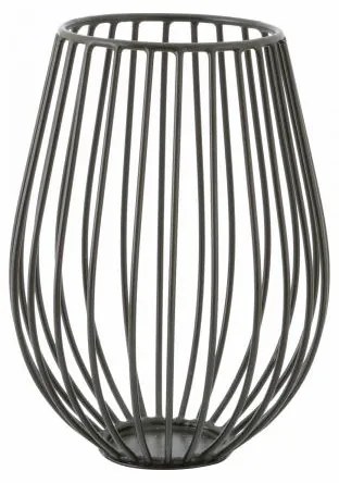 Svícen POINT VIRGULE Wire, černý, 14 x 18 cm