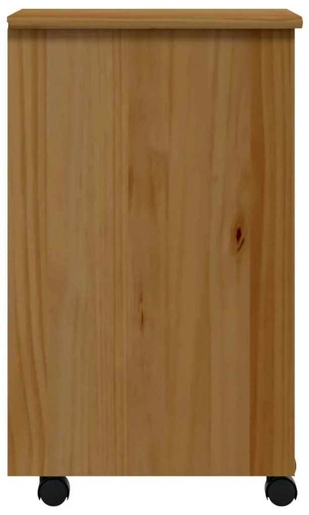 Zásuvková skříňka na kolečkách MOSS medově hnědá borové dřevo - Default Title