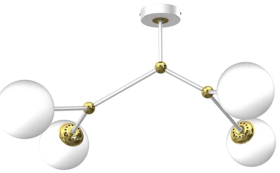 Přisazený lustr JOY 4xE14/40W/230V bílá/zlatá