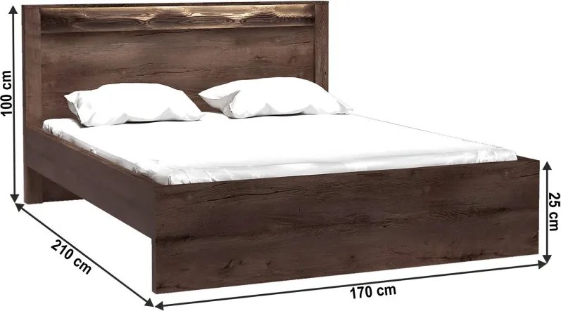 Postel 160x200, jasan tmavý, INFINITY I-19 Kondela 0000149935