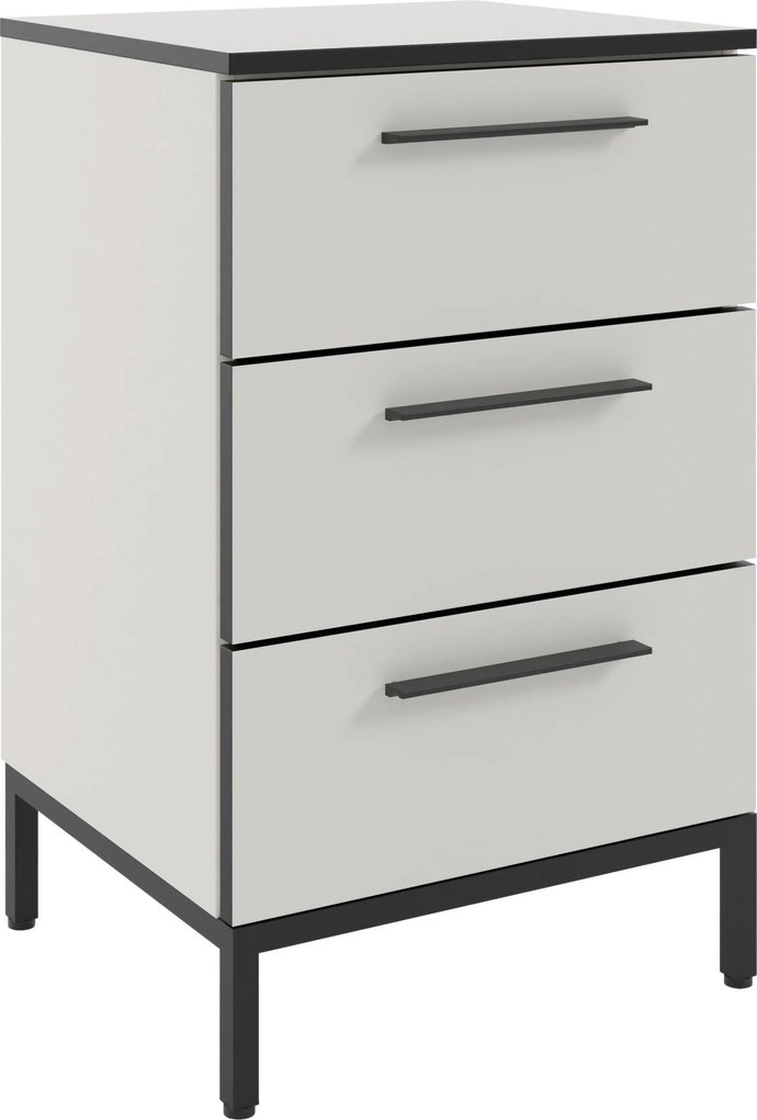 XXXLutz NOČNÍ STOLEK, bílá, 45/72,4/40 cm - 001724000441