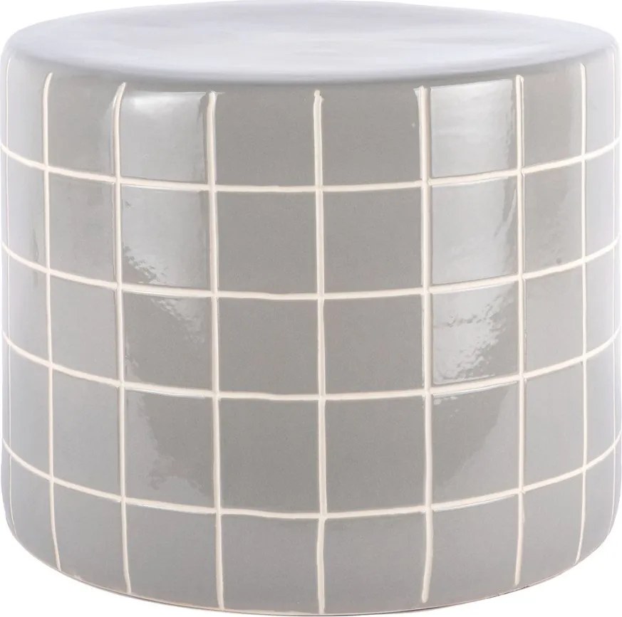 Keramický kulatý odkládací stolek ø 42 cm Retro Tiles – Leitmotiv