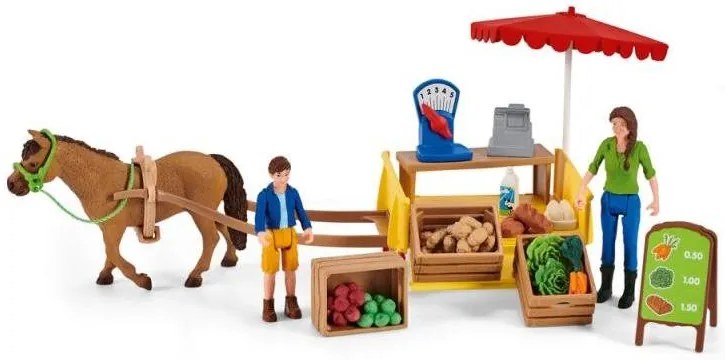 Set figurek a příslušenství schleich mobilní farmářský stánek 42528
