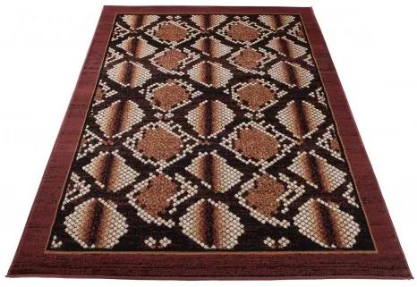 Kusový koberec CHEAP K873A hnědý černý Rozměr: 120x170 cm