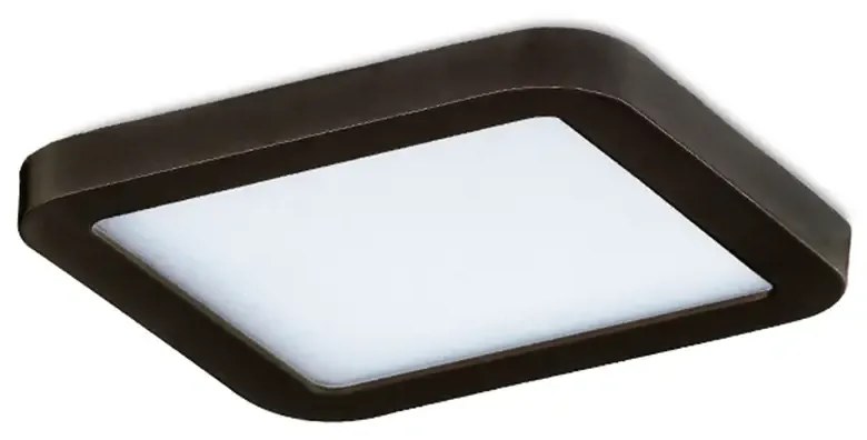 Bodové světlo Slim 9 Square 3000K Ip44 černé do sádrokartonu