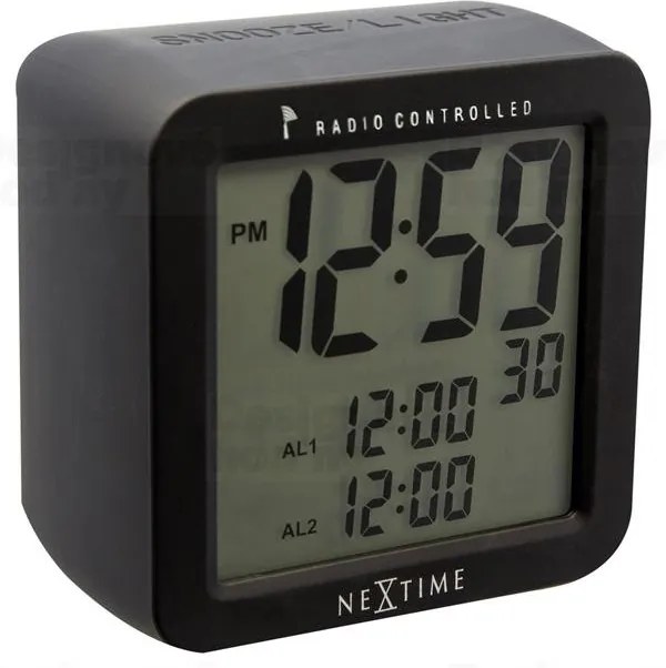 NeXtime digitální 5201zw Square Alarm 10cm podlahové hodiny
