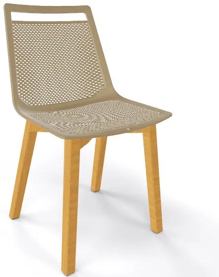 GABER - Židle AKAMI BL, béžová/dřevo