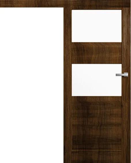 posuvné interiérové dveře na stěnu vasco doors TEO model 4 Průchozí rozměr: 70 x 197 cm, Orientace dveří: Levé dveře, Dekor: Dub sonoma