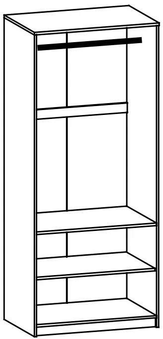 Casarredo Šatní skříň TIPS 4D dub sonoma/bílá mat