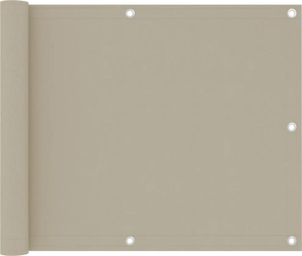 vidaXL Balkónová zástěna 75 x 500 cm oxfordská látka [134866] Barva: světle šedá