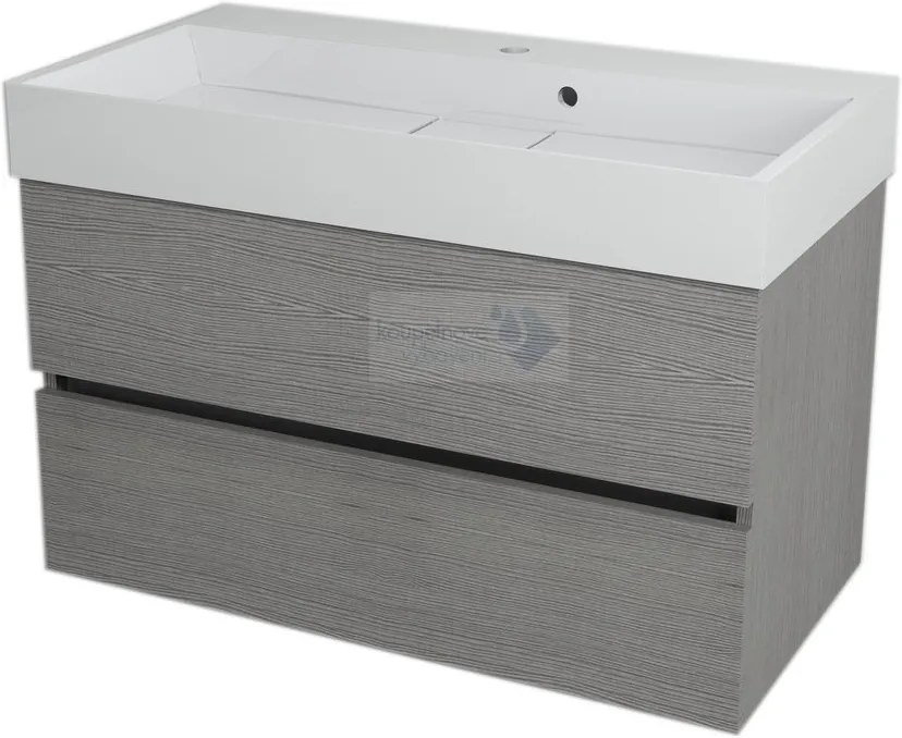 Sapho Largo umyvadlová skříňka 89x50x45cm, dub stříbrný ( LA900 )