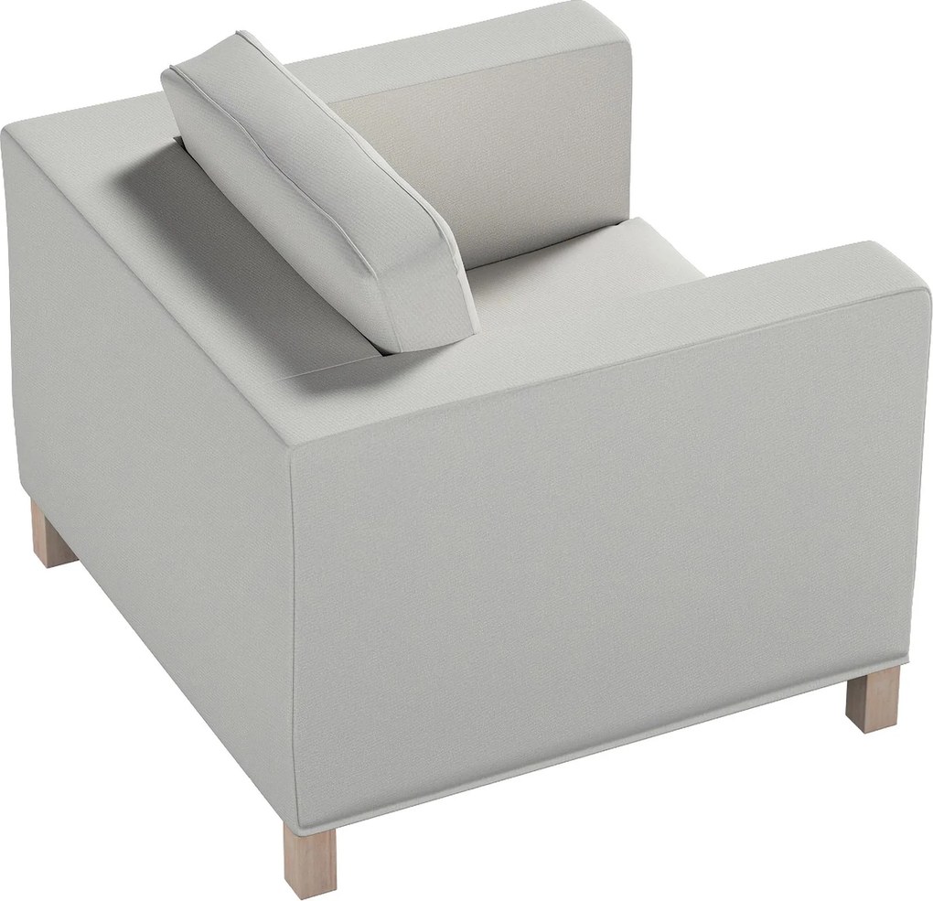 Potah na křesko IKEA Karlanda, krátký barva šedá látka pletený vzor