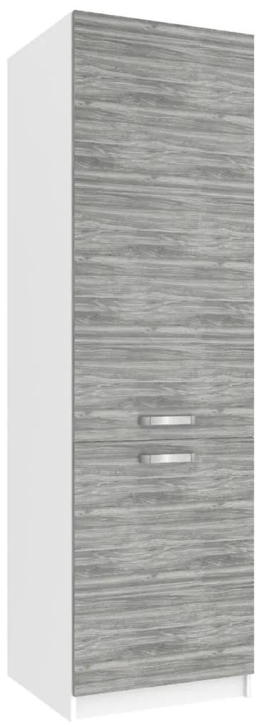 Vysoká kuchyňská skříňka Belini na vestavnou lednici 60 cm šedý antracit Glamour Wood
 TOR SSL60/1/WT/GW/0/U