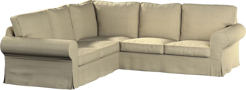 Potah na pohovku IKEA Ektorp rohová barva béžová látka pletený vzor