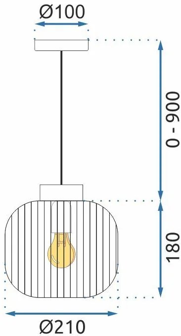 Toolight, závěsné svítidlo skleněné E27 APP1068-CP, bílá, OSW-04401